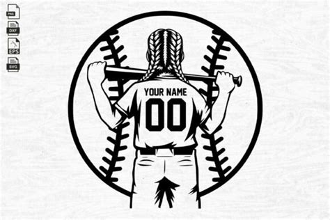 Personalized Name Softball Player Svg Graphic By Design Art · Creative Fabrica