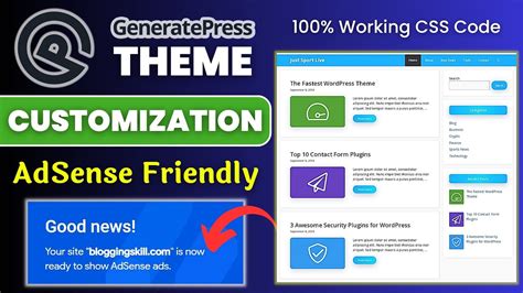 GeneratePress Theme Customization With New Working CSS Code YouTube