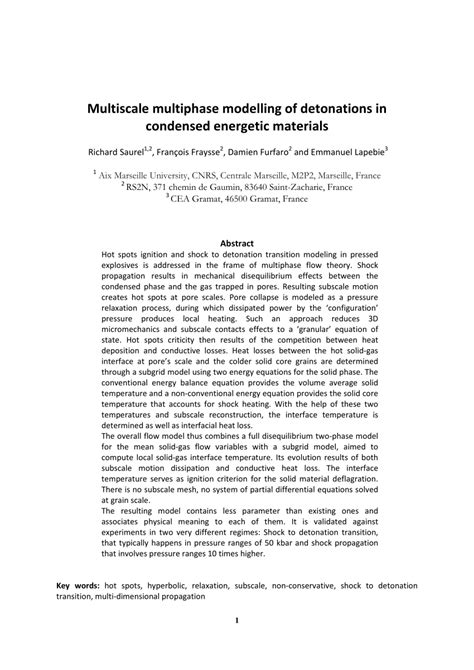 pdf multiscale multiphase modeling of detonations in condensed