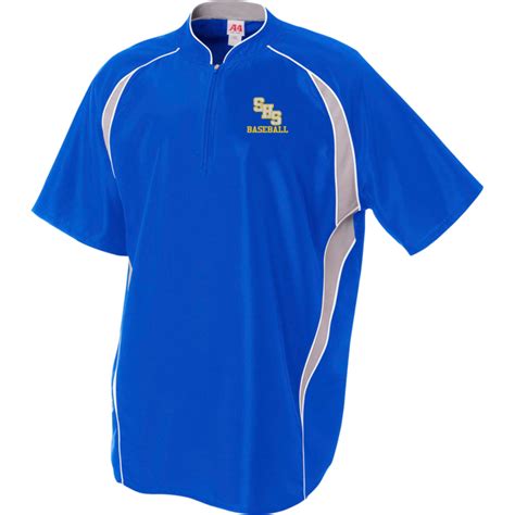 Mens 14 Zip Batting Jacket With Embroidered Shs Logo