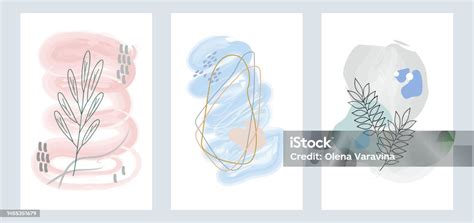 추상 미니멀리스트 포스터 세트 간단한 형태 유기적 기하학적 모양 벡터 일러스트 템플릿 손으로 그린 트렌디한 보헤미안 현대 디자인 개념 가정 장식 벽 예술 커버 가리기에 대한