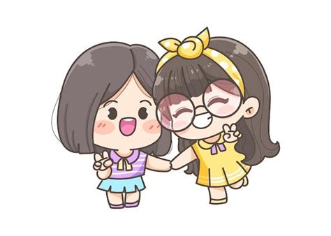 Vector Las Chicas Lindas Son Amigas Expr Premium Vector Freepik