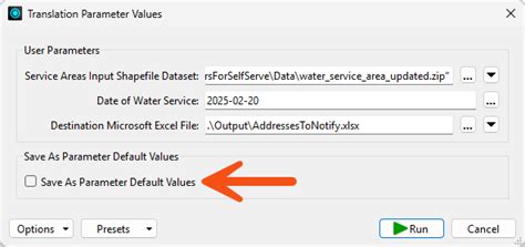 Creating Parameters And Uploading Data For Self Serve Access Fme