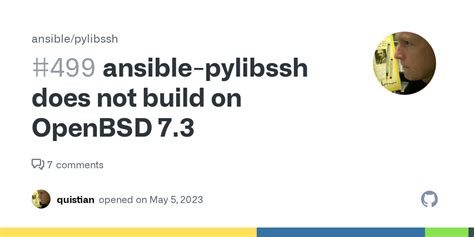 Ansible Pylibssh Does Not Build On Openbsd 73 · Issue 499 · Ansiblepylibssh · Github