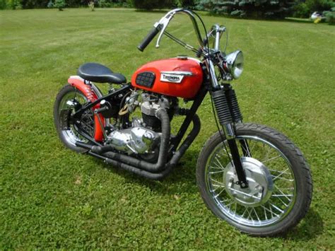 1968 Triumph 650 Bonneville Custom Hardtail Bobber Barhopper Rigid