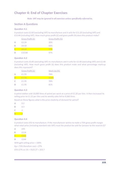 Chapter 4 These Are Notes From The Lectures And Textbook Chapter 4 End Of Chapter Exercises