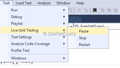 Live Unit Testing In Visual Studio 2017 DotNetCurry