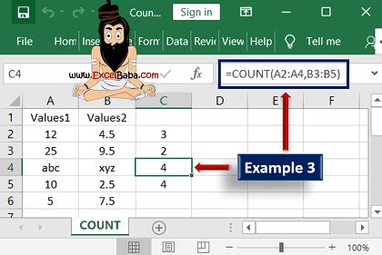 COUNT Function In Excel