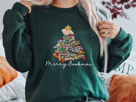 Vintage Bookish Christmas Sweater Reading Teacher Christmas Sweatshirt