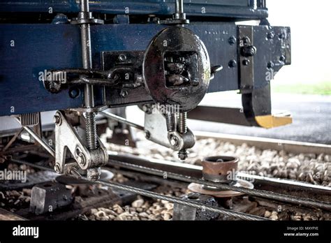 Close View Of Tram Rail Front End Showing The Spare Parts Of Tramway