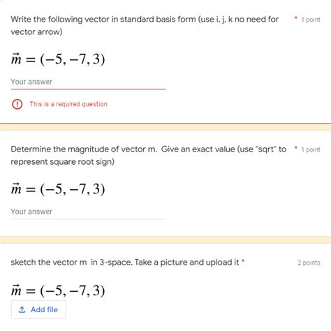 Solved Point Write The Following Vector In Standard Basis Chegg