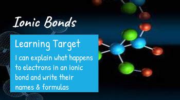 Ionic Bonds Presentation By Sickie Science TPT