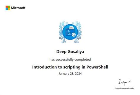 Deep Gosaliya On Linkedin Today I Earned My Introduction To Scripting In Powershell Badge I