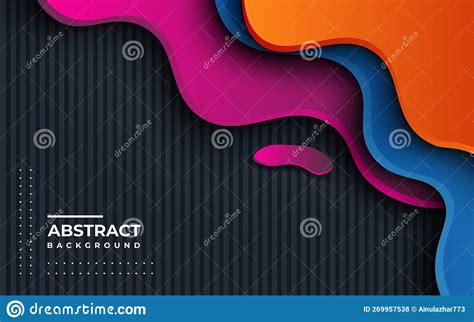 Abstract Orange Purple Blue Gradient Wavy Overlap Layers With Modern Texture Background Stock