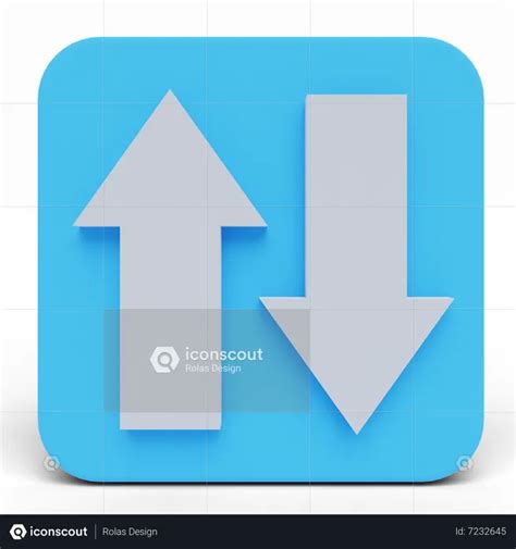 Up Down Arrows 3d Icon Download In Png Obj Or Blend Format