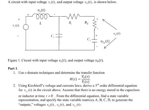 solved a circuit with input voltage v i t and output