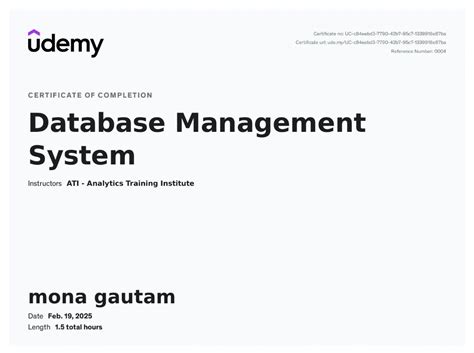 databasemanagement dbms certificate datascience learningjourney