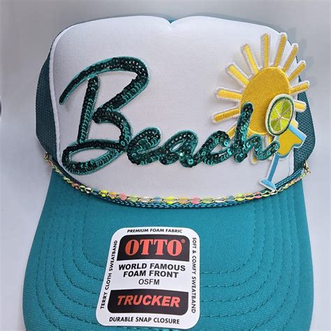 Cute Sequin Beach Trucker Hat For Her T For Mom Trendy Summer