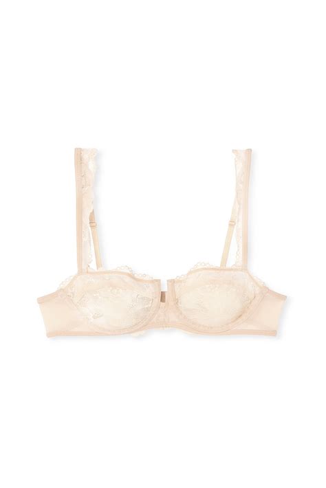 Wide Strap Lace Balconette Bra Pink Na Kd