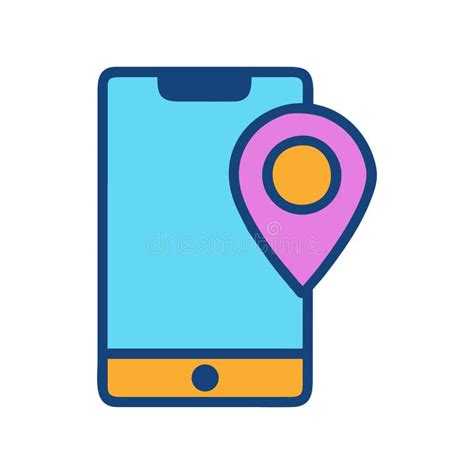 Smartphone With Location Pin For Travel Navigation Stock Vector Illustration Of Vector