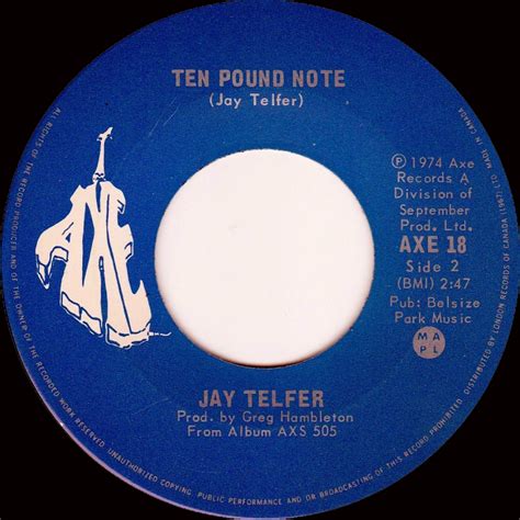 Telfer Jay Anything More Than Your Smile B W Ten Pound Note