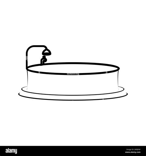 Bathtub Editable And Resizeable Vector Icon Stock Vector Image And Art