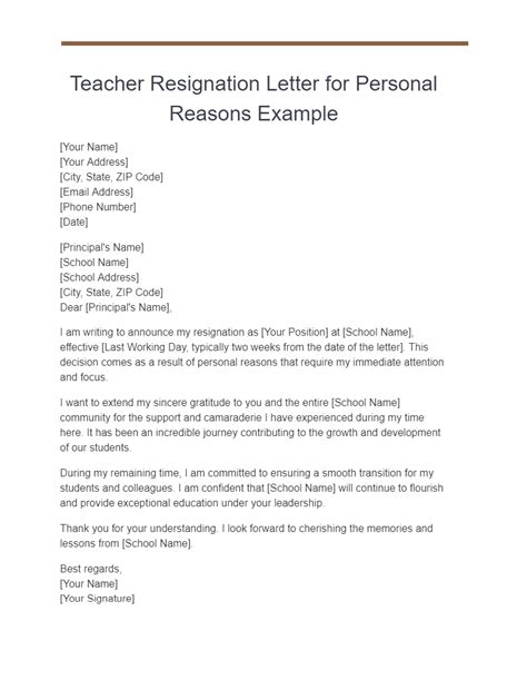 Letter Of Resignation After Maternity Leave Exley Head Teacher