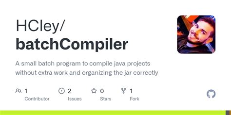 Github Hcleybatchcompiler A Small Batch Program To Compile Java