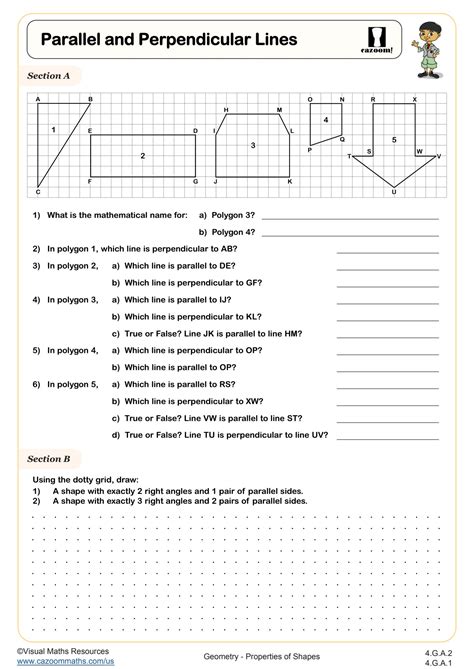 Parallel And Perpendicular Lines Worksheet Fun And Engaging 4th Grade Geometry Worksheet