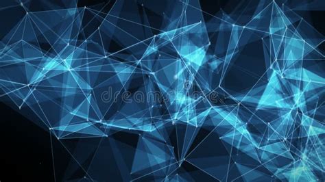 Abstract Motion Background Digital Binary Polygon Plexus Data Networks Stock Footage Video