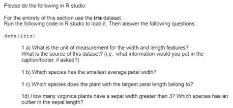 Ease Do The Following In R Studio I The Entirety Of Chegg Com