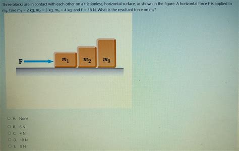 solved three blocks are in contact with each other on a