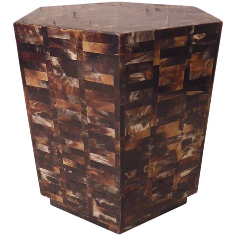 Glass Mirrored Cube Side Table At 1stdibs