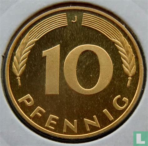 Duitsland 10 Pfennig 1991 J Km 108 1991 Duitsland Lastdodo