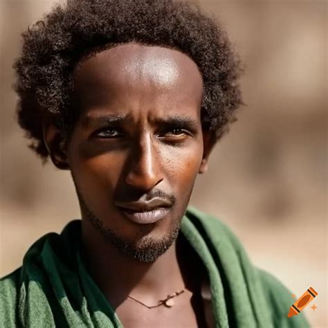 Portrait Of A Young Handsome Eritrean Man With A Beard