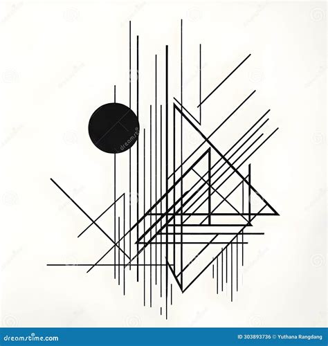 Sharp Geometry Solid White Background Stock Illustration