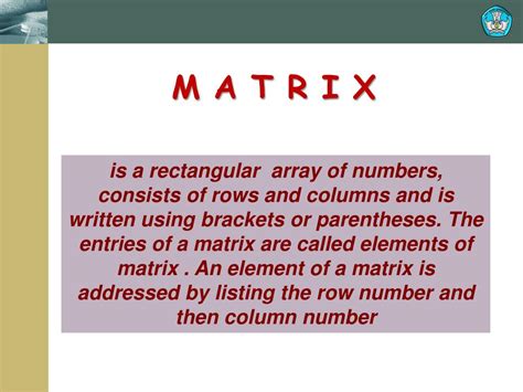 ppt understanding n o tation and dimension of matrix types of