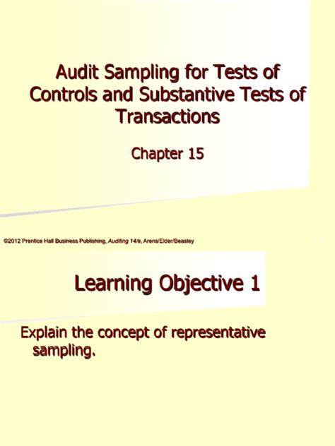 Audit Sampling For Tests Of Controls And Substantive Tests Of Transactions Pdf Sampling