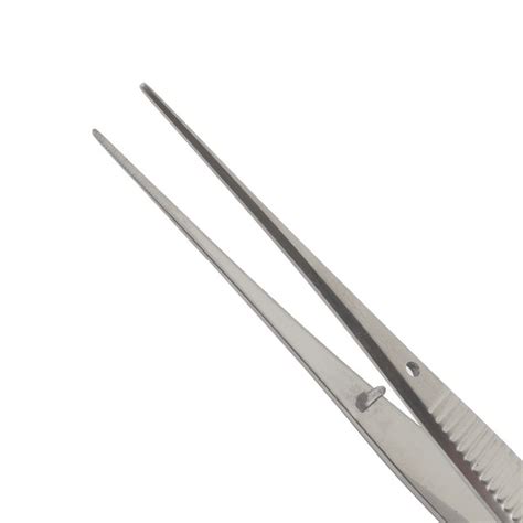 Iris Tissue Forceps 1×2 Straight 10 Cm Iris Tissue