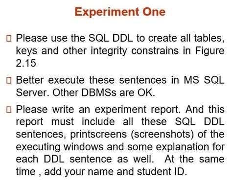 Solved Experiment One Be Familiar With Sql Server 2005 Or