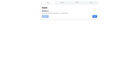 Tab Navigator Free React Tailwind Component