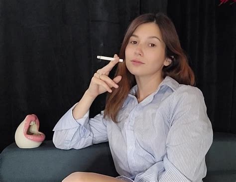 Leggy Smoke In A Shirt Dress Real Smoking Official Site Of