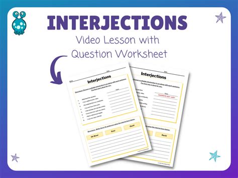 Interjections Worksheets