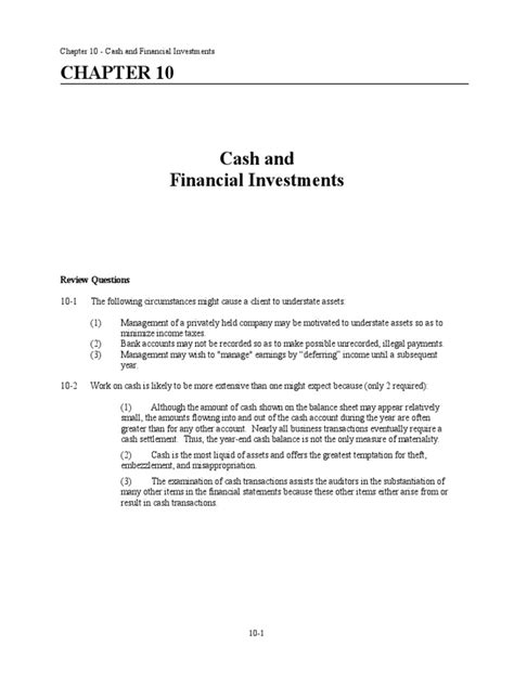 chapter 10 solution manual pdf cheque banks