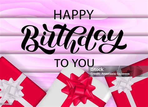 생일 축하합니다 당신은 분홍색 보드에 문자를 브러시 카드 또는 배너용 벡터 스톡 일러스트레이션 목재 재료에 대한 스톡 벡터 아트 및 기타 이미지 Istock