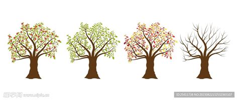 卡通树矢量设计图树木树叶生物世界设计图库昵图网