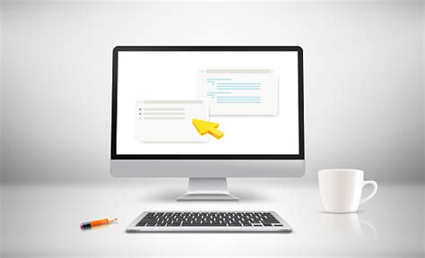 화면에 현대적인 컴퓨터와 창문이있는 화이트 룸 3d 벡터 일러스트 레이 션 0명에 대한 스톡 벡터 아트 및 기타 이미지 0명 3차원 형태 검색 엔진 Istock