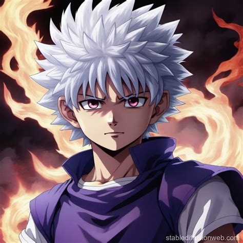 Killuas Demonic Transformation Stable Diffusion Online