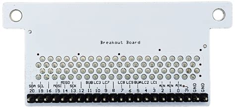 breakout for micro bit with headers for connection to i2c and spi buse