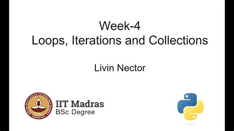 week 4 loops iterations and collections youtube